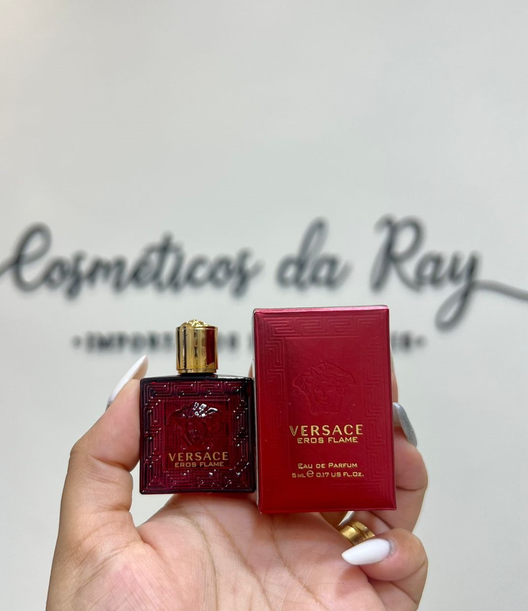 Miniatura Versace Eros Flame Masculino Eau de Parfum 5ml - Cosmeticos ...