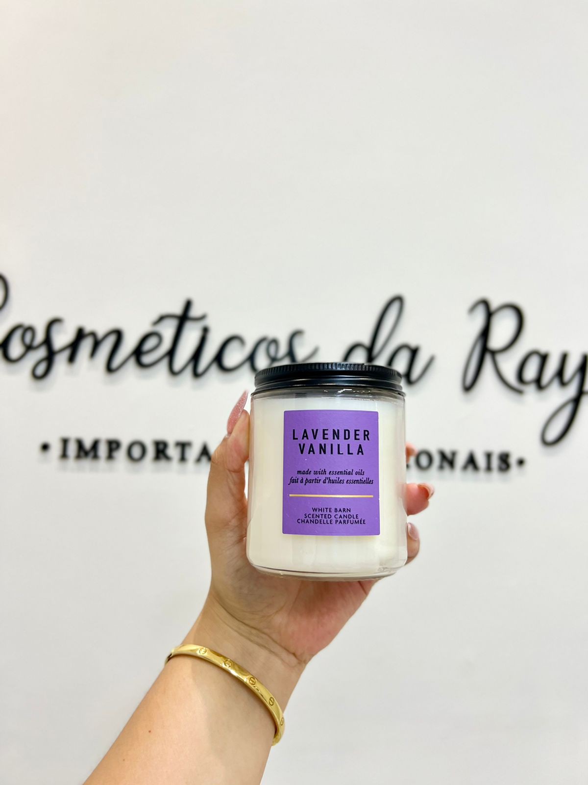 Vela Perfumada 1 Pavio Lavender Vanilla Bath & Body Works - Cosmeticos ...