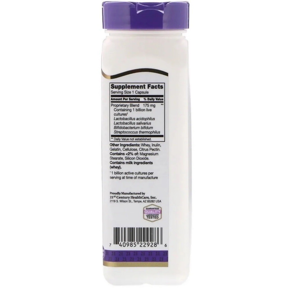 Acidophilus Probiotic Blend 150 cápsulas- 21st Century - Cosmeticos da ray