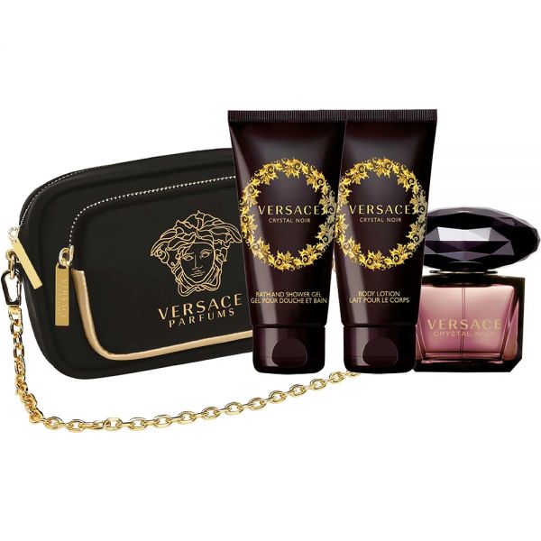 Kit Perfume Versace Crystal 90ml + Shower Gel 100ml + Body Lotion 100ml ...