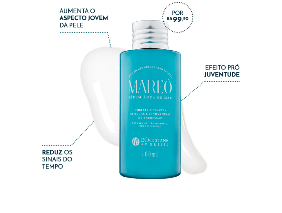 Sérum Água de Mar MARÊO L'Occitane 100ml - Cosmeticos da ray