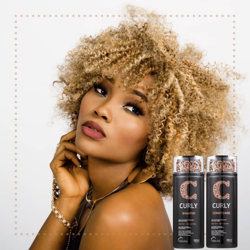 Kit Truss Curly: Shampoo 300ml + Condicionador 300ml + Uso Obrigatório ...