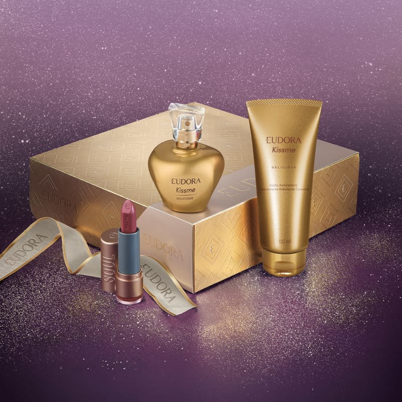 Kit Presente Natal Eudora Kiss Me Delicious (3 itens) - Cosmeticos da ray