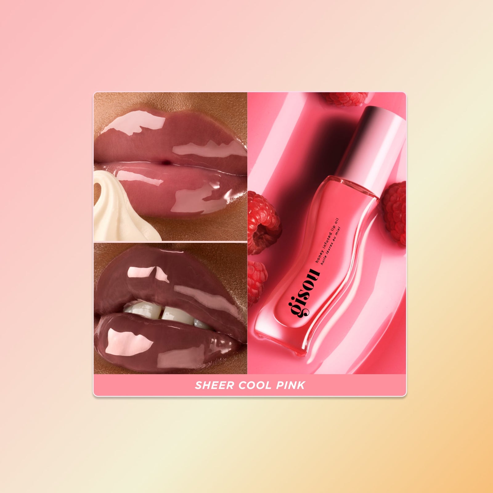 Lip Oil Raspberry Swirl Infused Gisou 8ml - Cosmeticos da ray