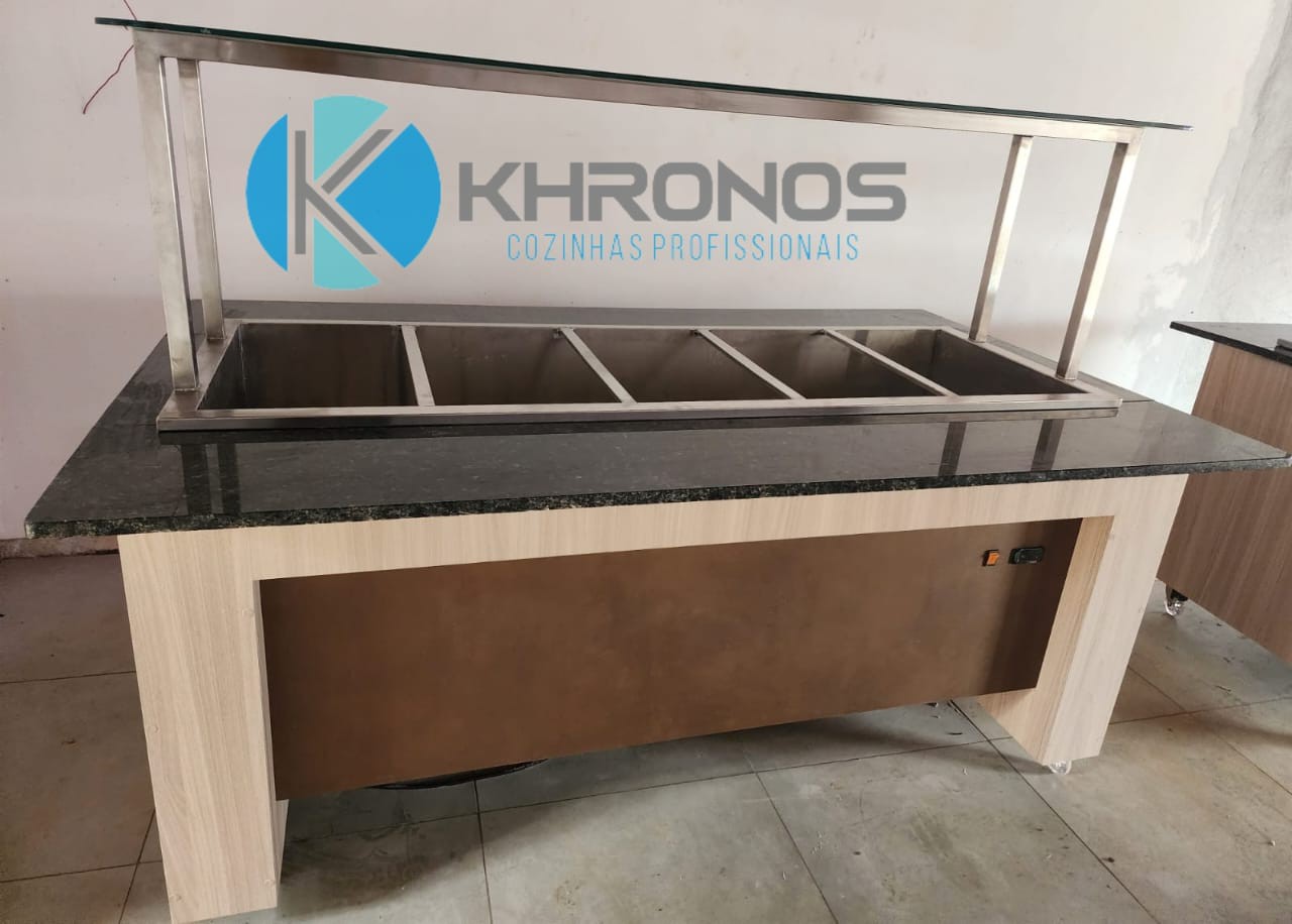 Linha completa de buffet Self-service - Khronos Cozinhas Industriais