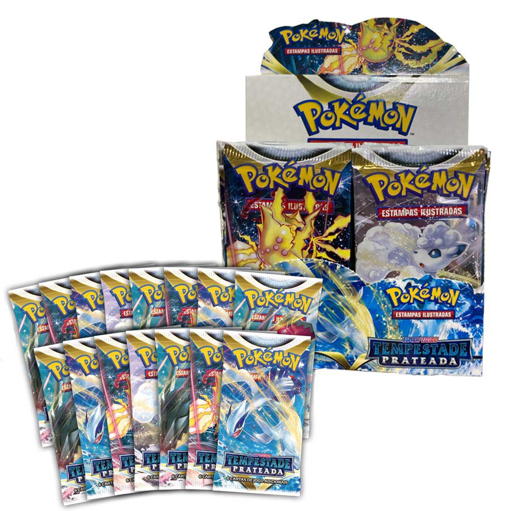 01 Pacote Booster Pokémon Copag Tempestade Prateada 6 Cartas - Pequenos Travessos | Brinquedos é ...