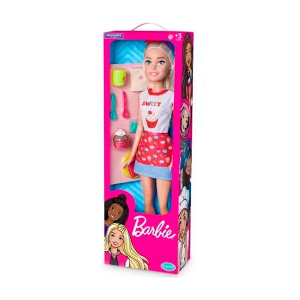 Boneca Grande Da Barbie Pupee Profissoes Confeiteira - Pequenos ...