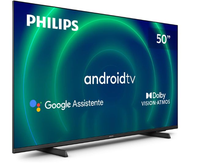 SMART TV PHILIPS 50" 4K UHD 50PUG7406/78, P5, HDR10+, DOLBY VISION, DOLBY ATMOS, BLUETOOTH, WI ...