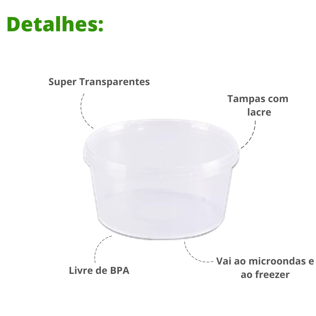Pote Redondo Com Lacre 250ML 10 Unidades - Prafesta - Jw Distribuidora