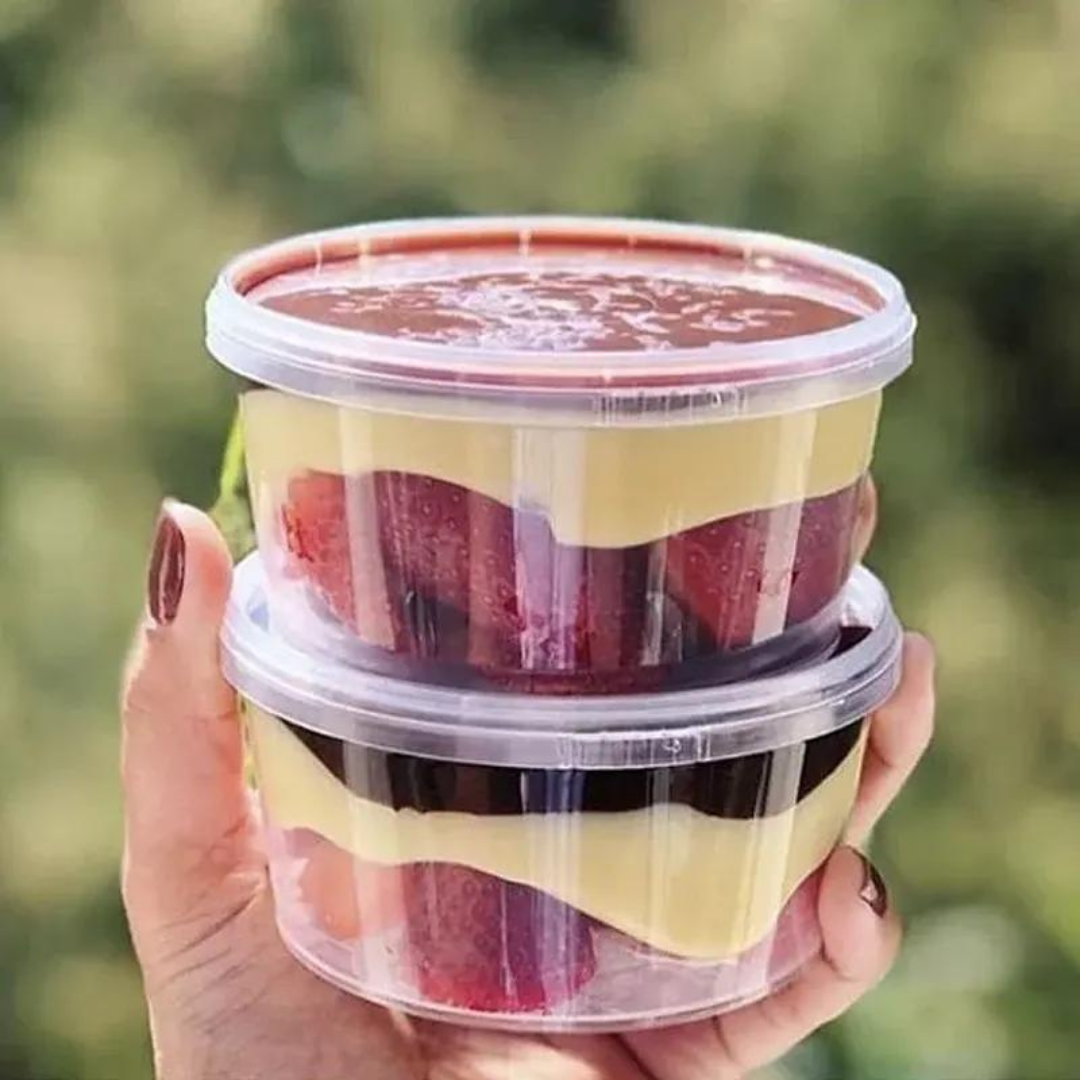 Pote Redondo Com Lacre 500ML 10 Unidades - Prafesta - Jw Distribuidora