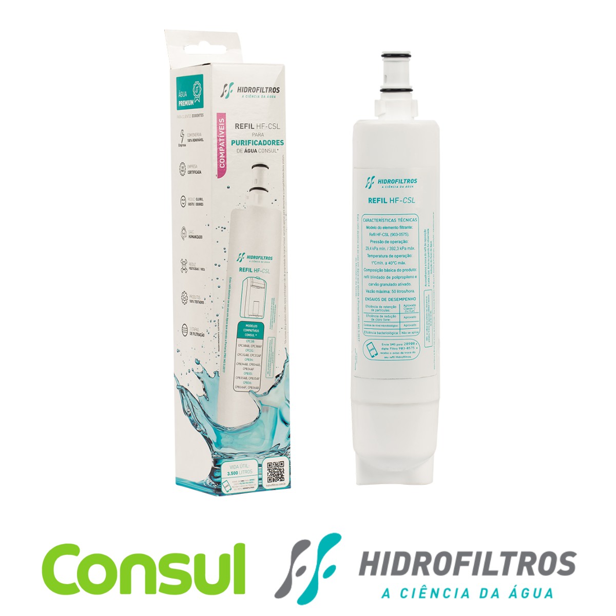 Refil Para Purificadores De Água Consul Cpc30/cpc31/cpb34 Filtro ...