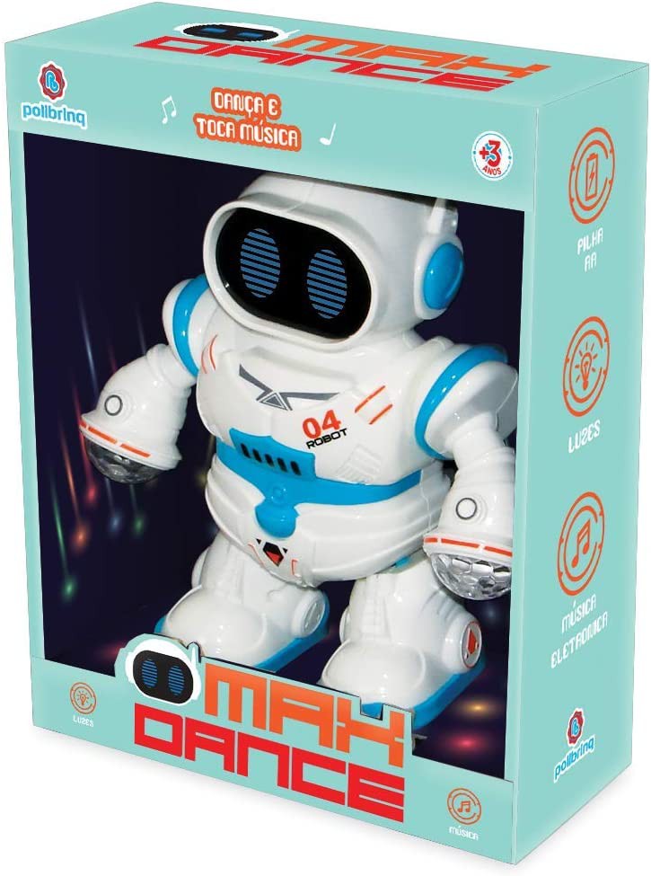 Robô Dançarino - Max Dance com Luz e Som - 9030 - Polibrinq - Real ...