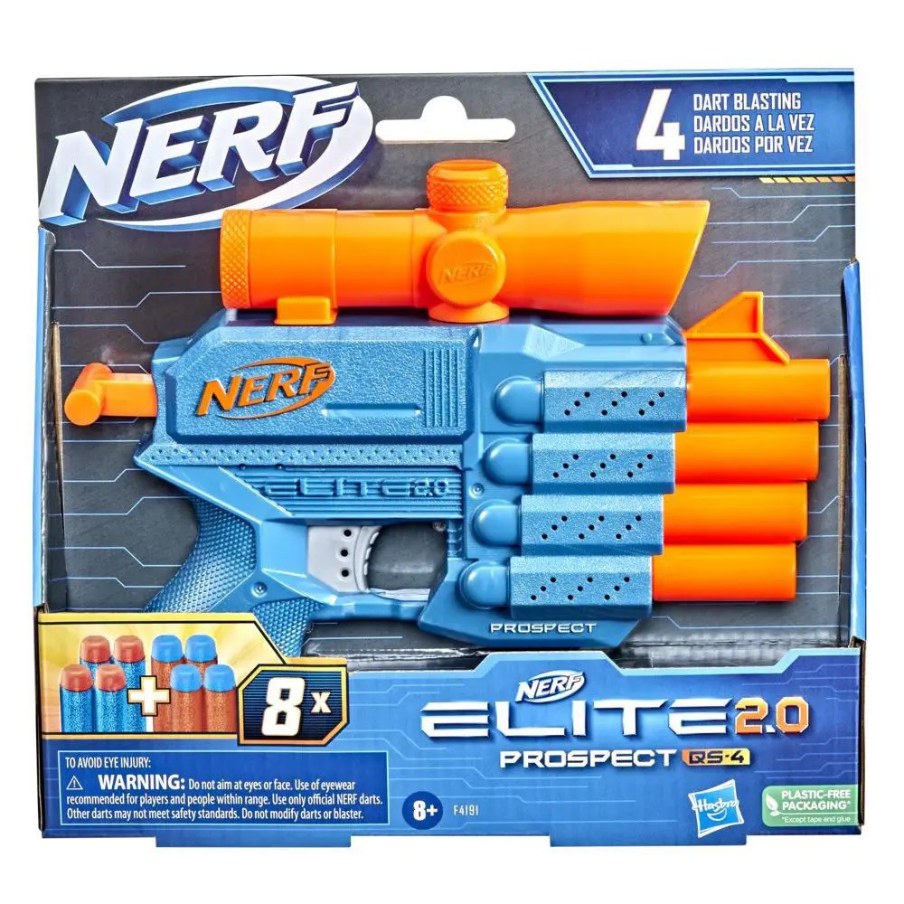Lançador de Dardos - Nerf Elite 2.0 - Prospect QS4 - F4191 - Hasbro ...