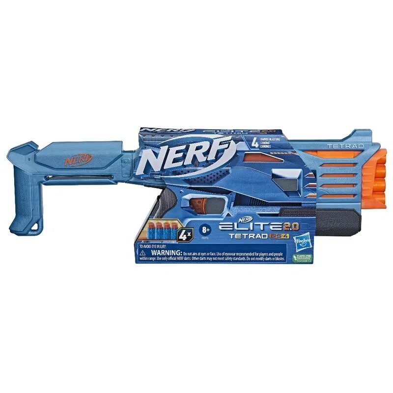 Lançador de Dardos - Nerf - Elite 2.0 - Tetrad QS 4 - Com 4 Dardos ...