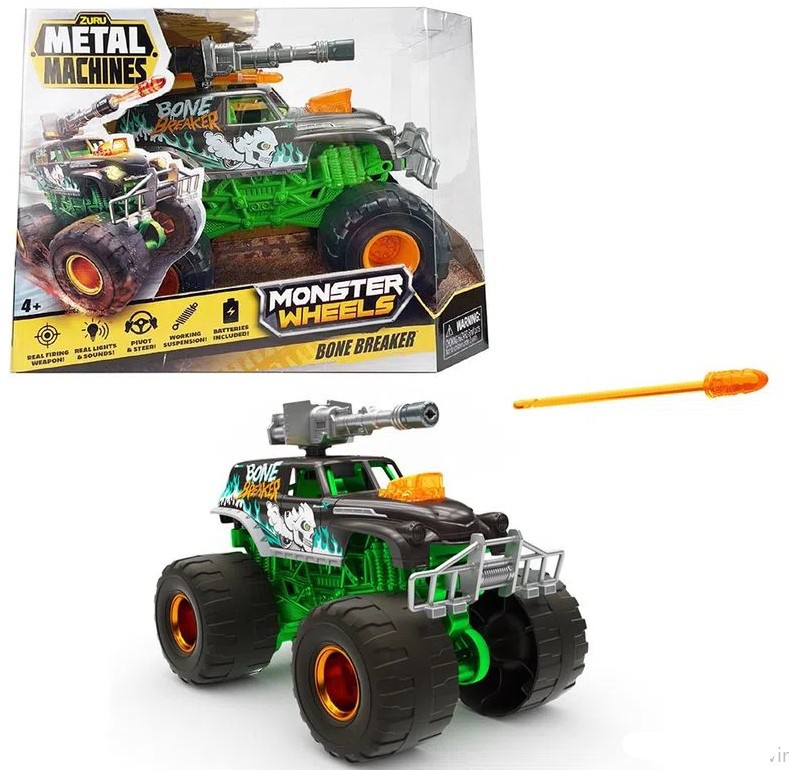 Carrinho Monster Wheels - Bone Breaker - 8709 - Candide - Real Brinquedos
