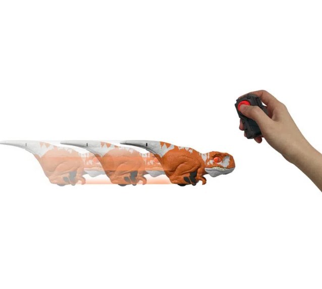 Jurassic World Click Tracker Atrociraptor Laranja - Com Controle - Real ...