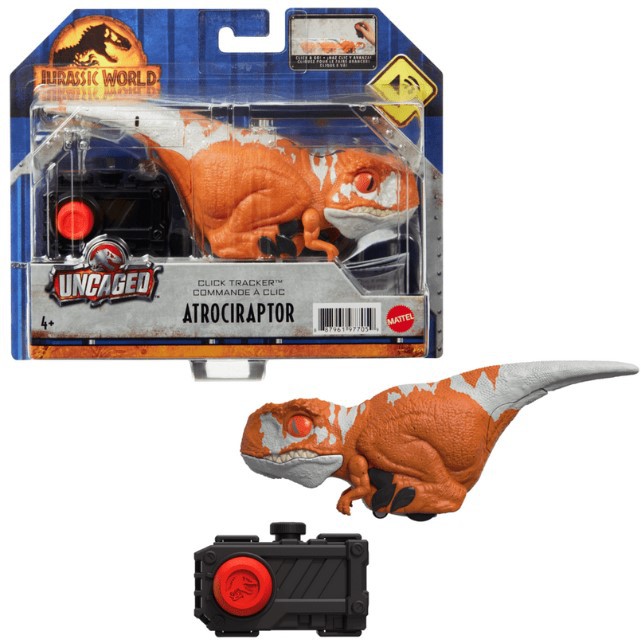 Jurassic World Click Tracker Atrociraptor Laranja - Com Controle - Real ...