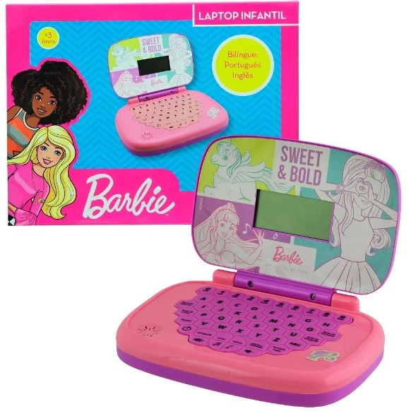 Laptop Infantil Educativo Barbie Bilíngue - 1812 - Candide - Real ...