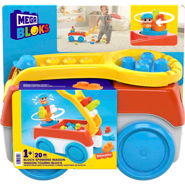 Carroça Giratória de Blocos da Mega Bloks - HHN00 - Mattel - Real ...