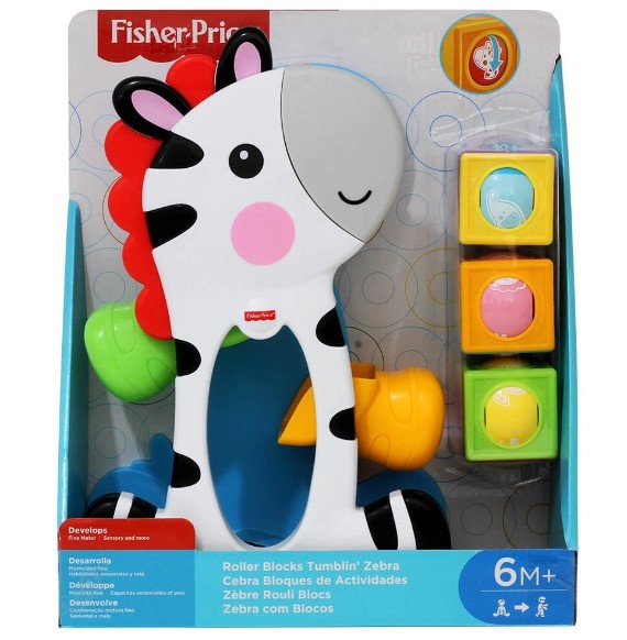 Fisher Price - Zebra Blocos Surpresa - CGR63 - Mattel - Real Brinquedos