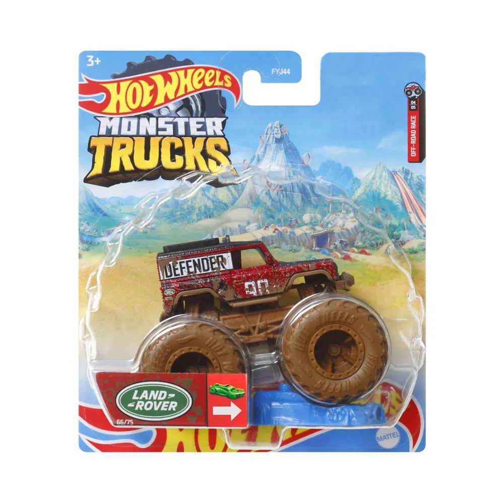 Hot Wheels Monster Trucks 1:64 - Land Rover Defender - FYJ44 - Mattel ...