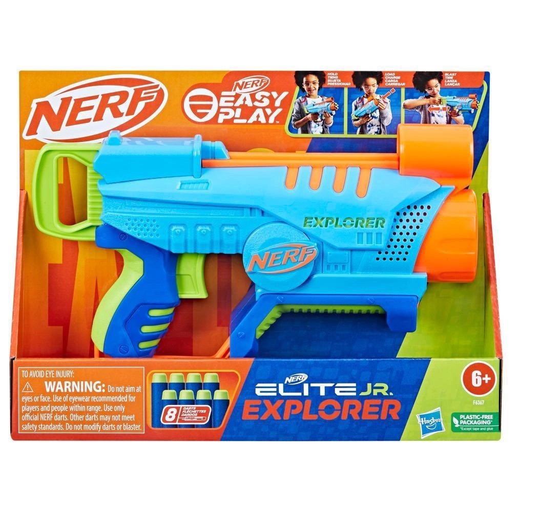 Lançador Nerf Elite Jr. Explorer - F6367 - Hasbro - Real Brinquedos Lançador Nerf Elite Jr. Explorer - F6367 - Hasbro - Real Brinquedos