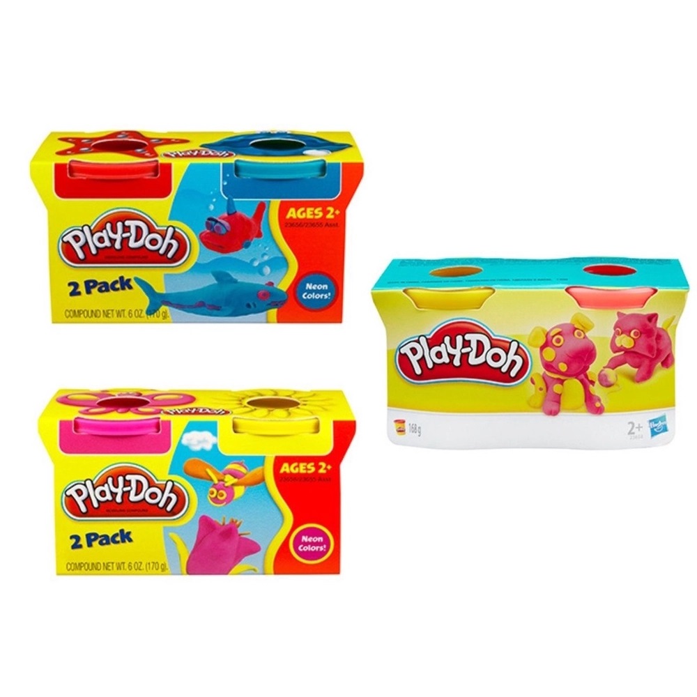 Massinha Play-Doh - Kit C/ 2 Potes - Sortidos - 23655 - Hasbro - Real ...