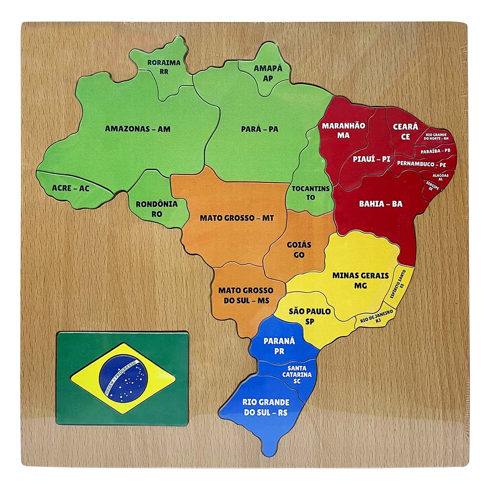 Aprenda Brincando Mapa Brasil - DMT6493 - Dm Toys - Real Brinquedos