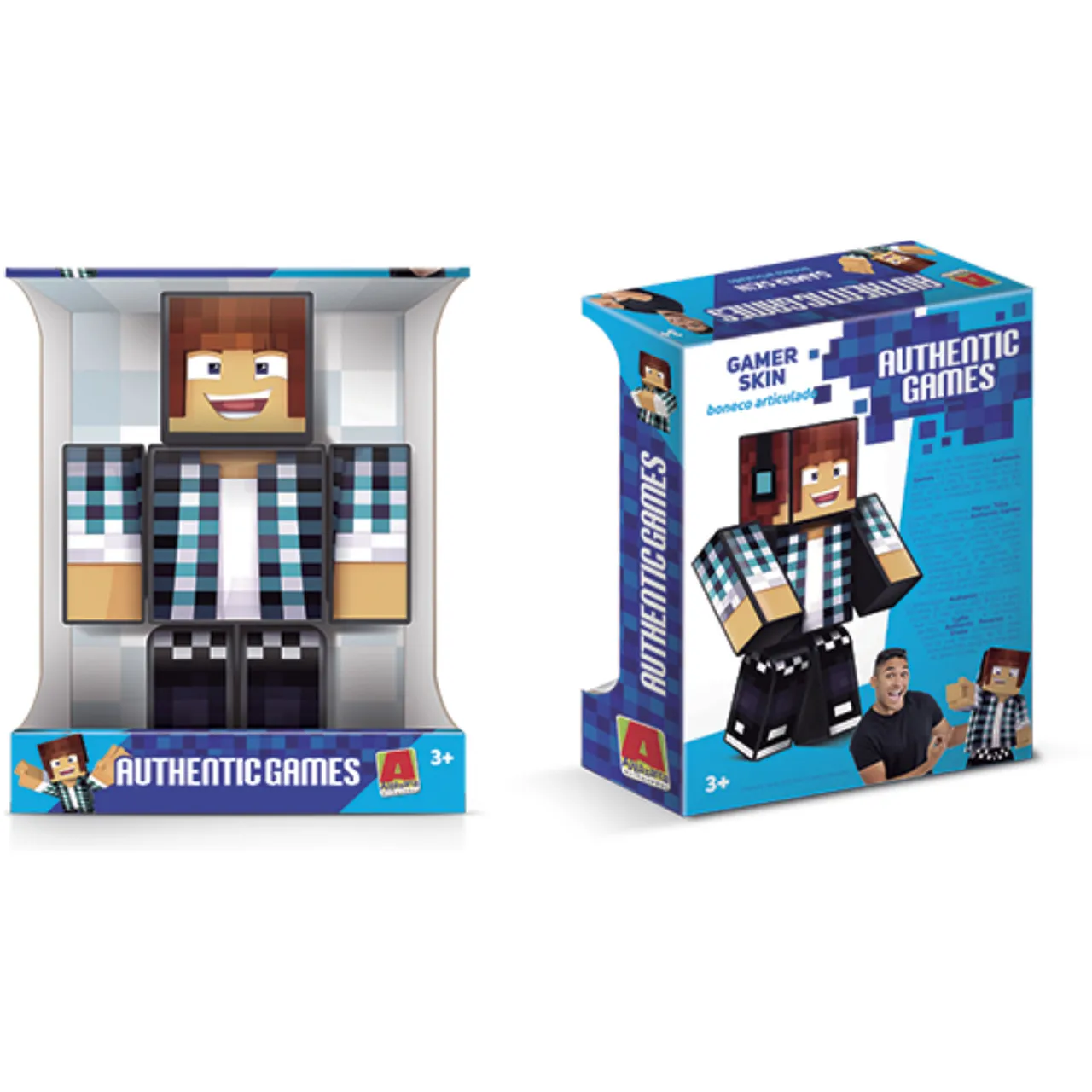Boneco Authentic Games 25cm Minecraft – 3031215 - Algazarra Brinquedos ...