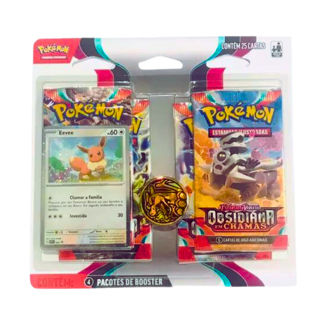 Pokémon Blister Quádruplo Eevee Escarlate E Violeta 33491 Real