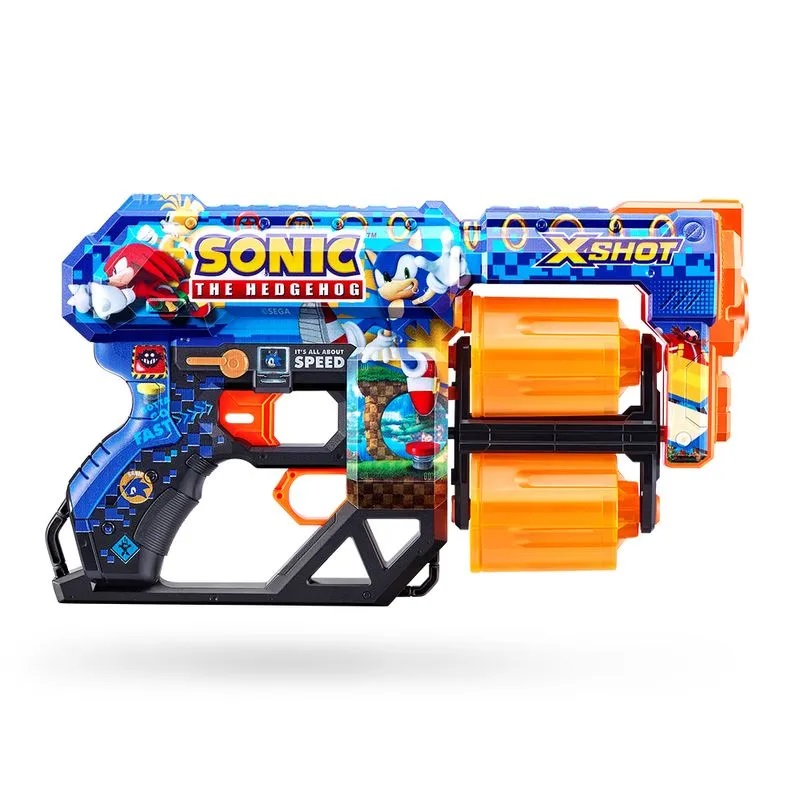 Lançador Xshot Skin Dread - Sonic C/ 12 Dardos - Mega Sonic - 3459 - C ...