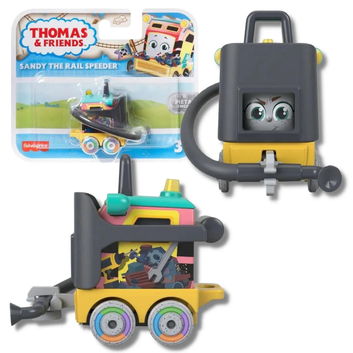 Thomas e Friends Mini - Trem Sandy The Rail Speeder - HFX89/HMC33 - M ...