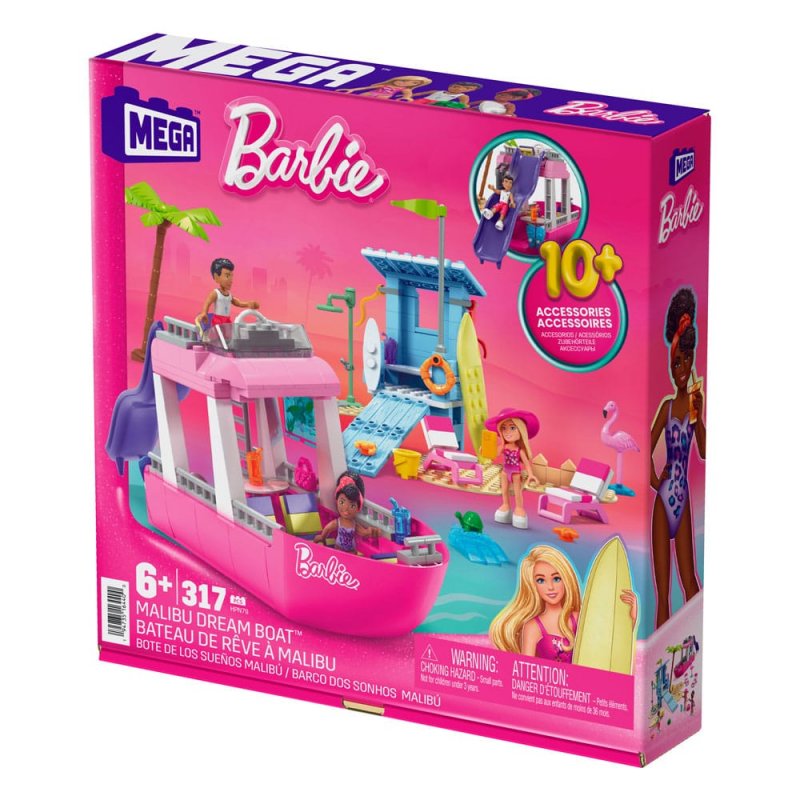 Barbie MEGA Construction Set Malibu Dream Bote - HPN79 - Mattel - Real ...