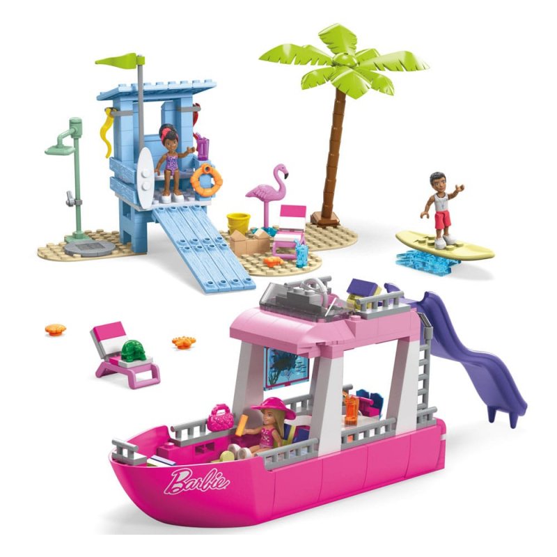 Barbie MEGA Construction Set Malibu Dream Bote - HPN79 - Mattel - Real ...
