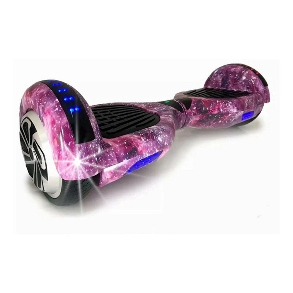 Hoverboard Flash Skate Elétrico - Galáxia Rosa - DMR6480 - Dm Toys - Real Brinquedos