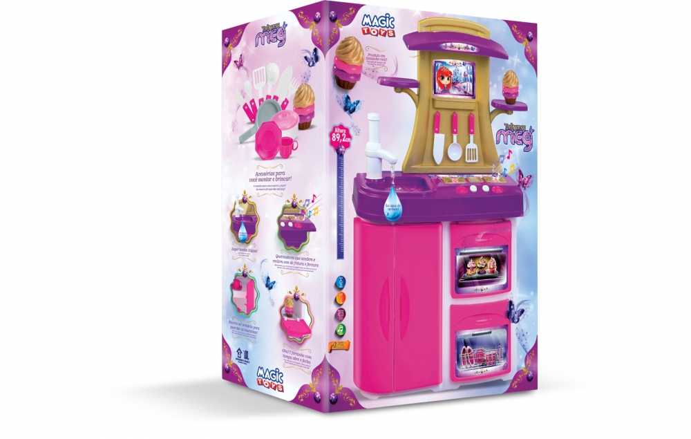 Cozinha Princess Meg - 8036 - Magic Toys - Real Brinquedos
