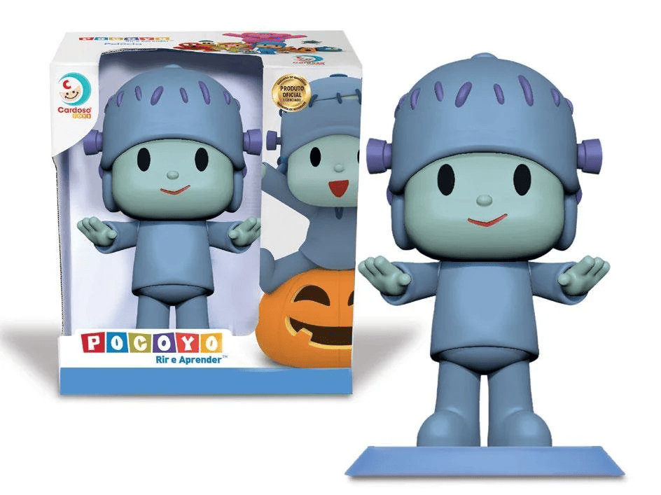 Boneco Pocoyo De Vinil Frankenstein 20 cm - 3079 - Cardoso - Real Brinquedos