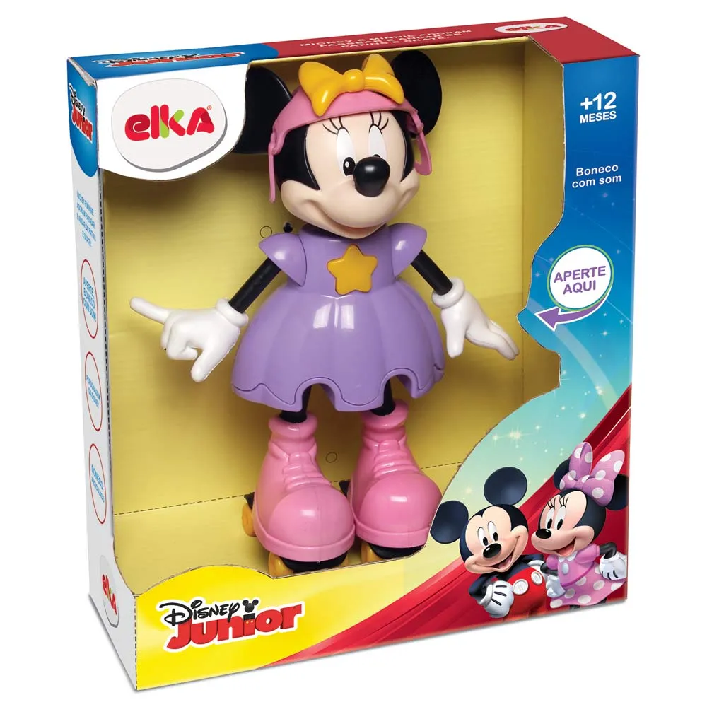 Boneca Minnie Patinadora Com Som - 950 - Elka - Real Brinquedos