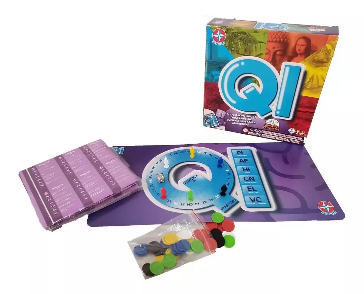 Jogo Q.I - C/ 3.000 Perguntas - 2900070 - Estrela - Real Brinquedos