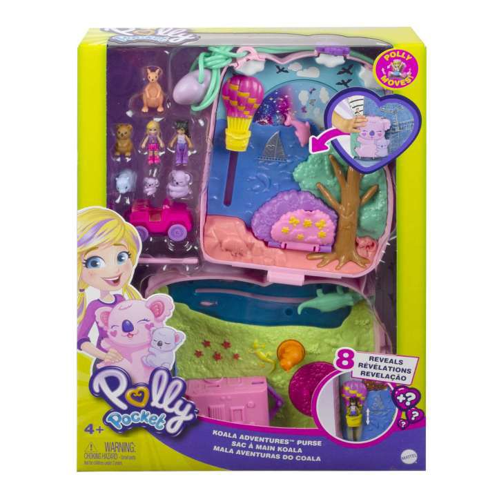 Polly Pocket Estojo De Coala C/ Cenário - GXC95 - Mattel - Real Brinquedos