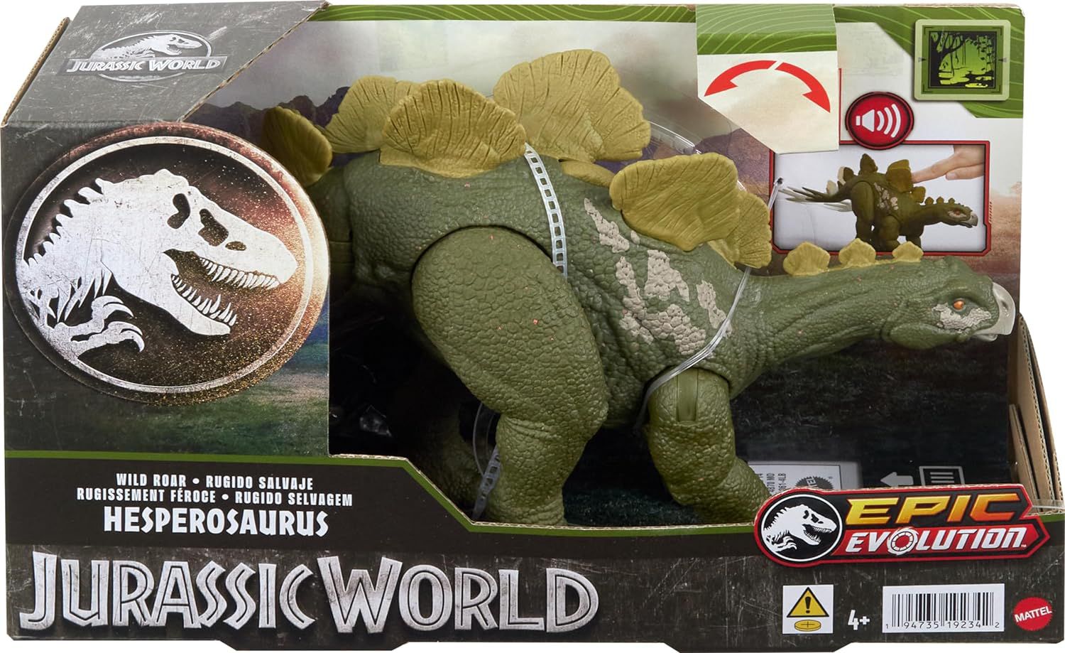 Jurassic World Hesperosaurus Rugido Selvagem Htk69 - Mattel - Real Brinquedos