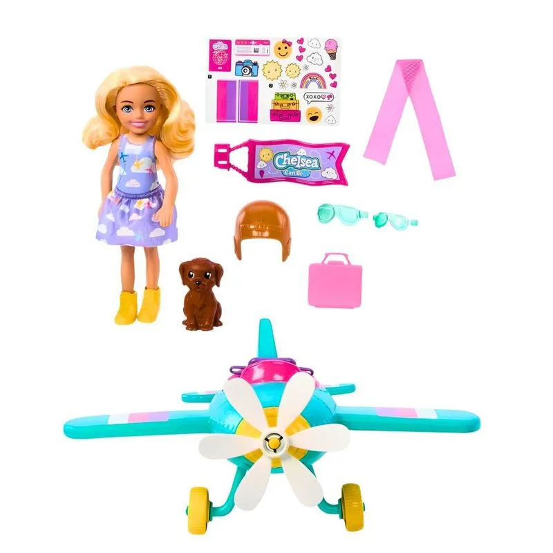 Barbie Fantasy Chelsea Conjunto Piloto de Avião - HTK38 - Mattel - Real ...