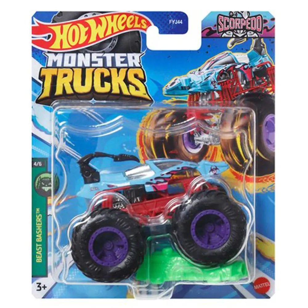 Hot Wheels Monster 1:64 Trucks Scorpedo - FYJ44/HTM61 - Mattel - Real ...