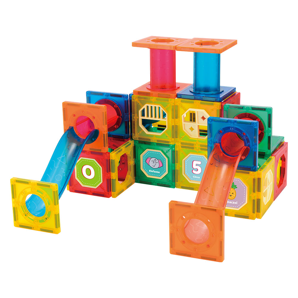 DM Blocks Magnéticos - 118pcs - DMT6766 - Dm Toys - Real Brinquedos