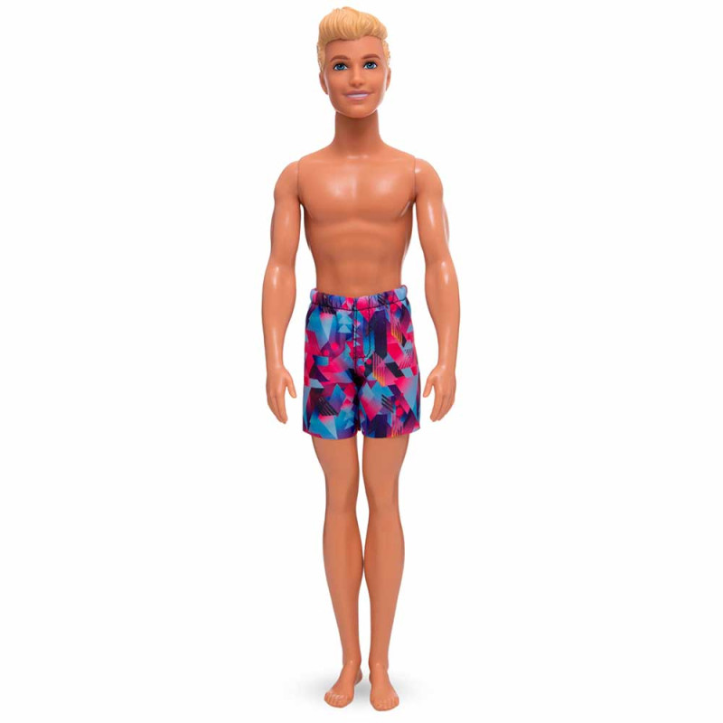 Boneco Articulado Barbie Praia Ken Shorts Roxo - Loiro - HXX52 Mattel ...