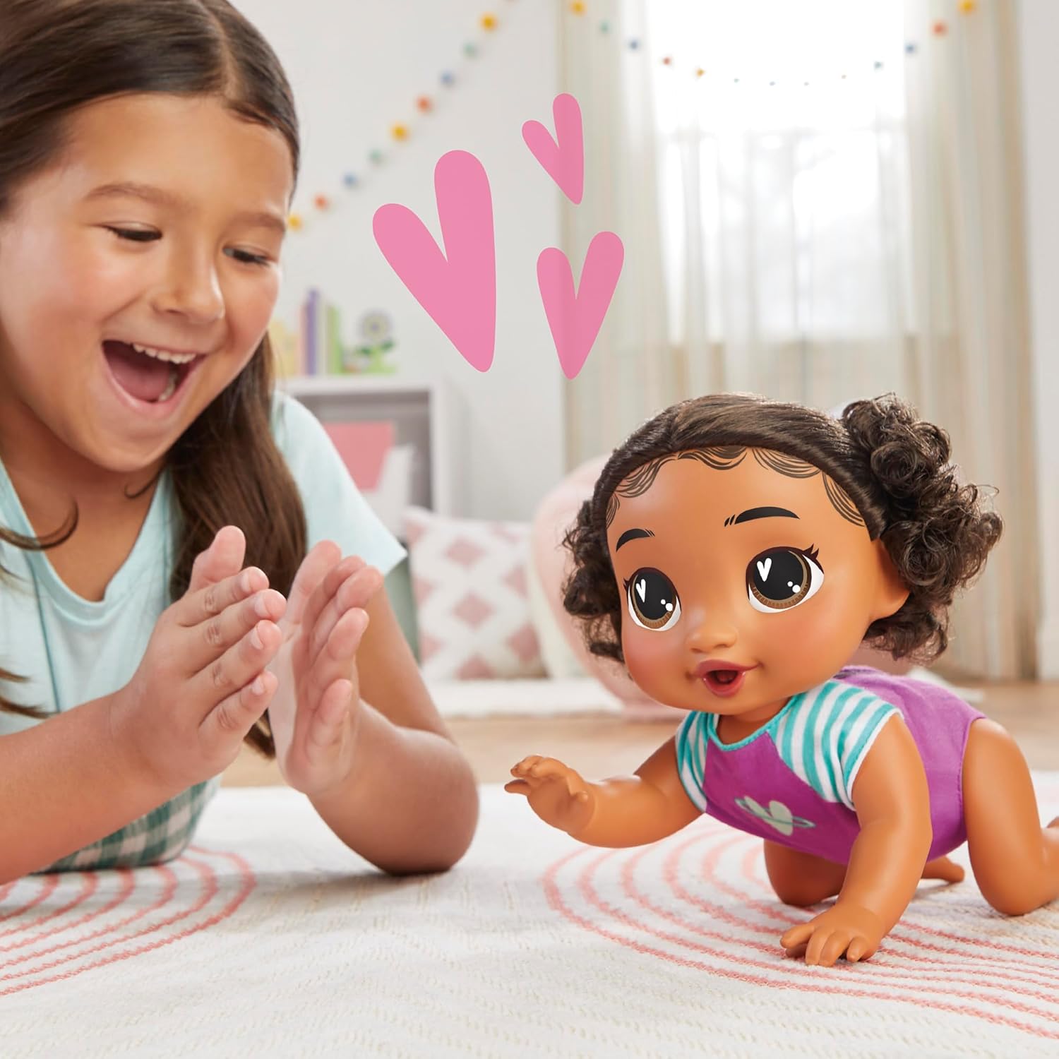 Boneca Baby Alive Negra Tilly Engatinha e Brinca - F9711 - Hasbro ...