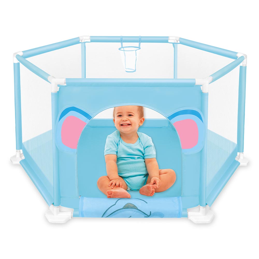 Cercado Baby Estampa Azul - DMB6581 - Dm Toys - Real Brinquedos