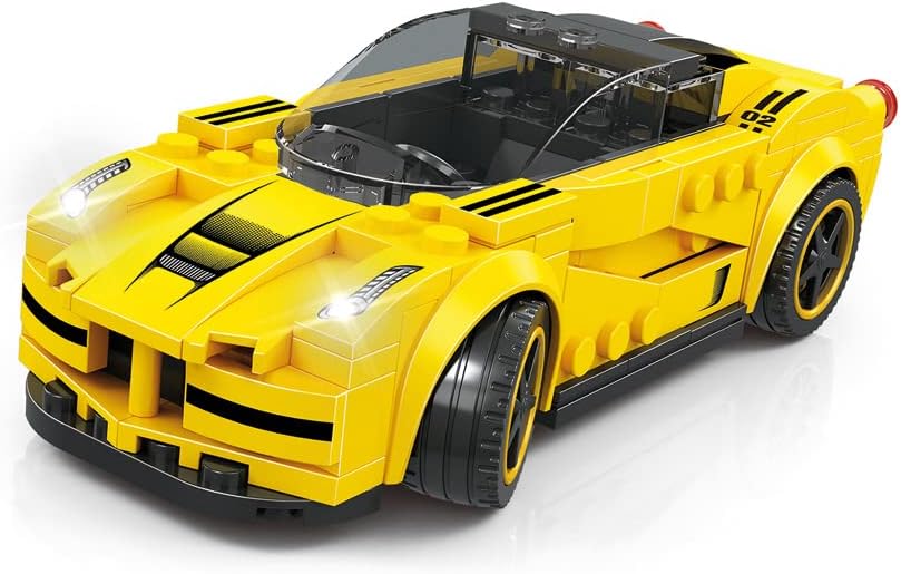 Bloco de Montar Carrinho Super Car Sport Amarelo 151 Peças - Real ...