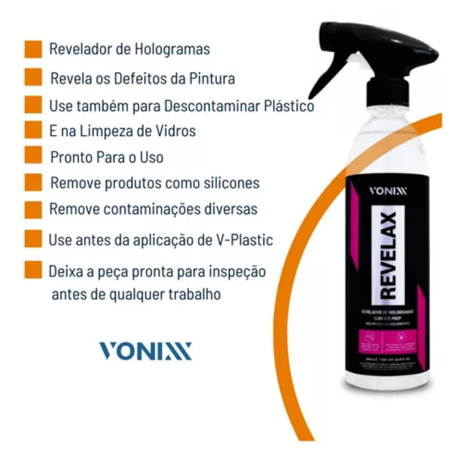 Revelex Revelador de Holografias Spray 500ml Limpeza de Vidros ...