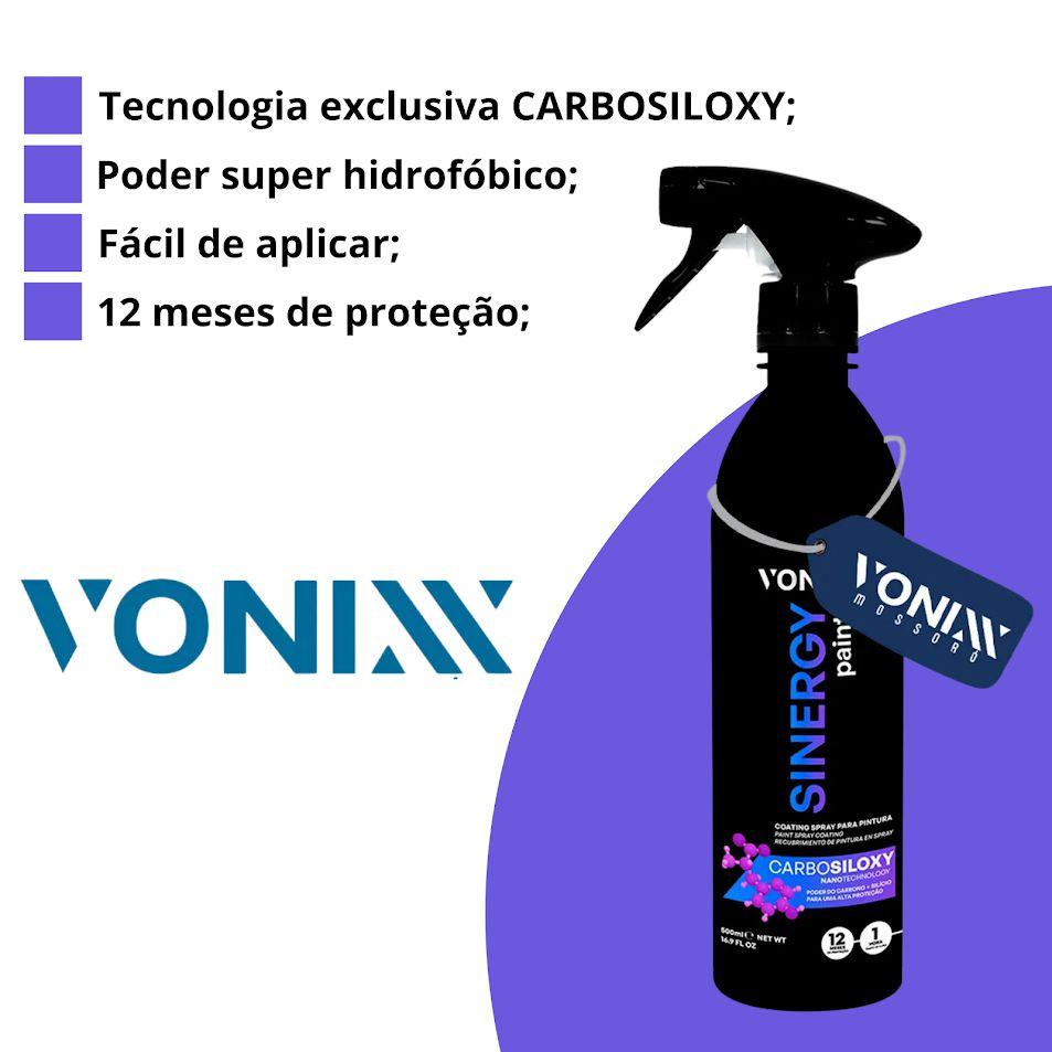 Vitrificador Spray 500ml Protetor Pintura Automotiva Sinergy Paint ...